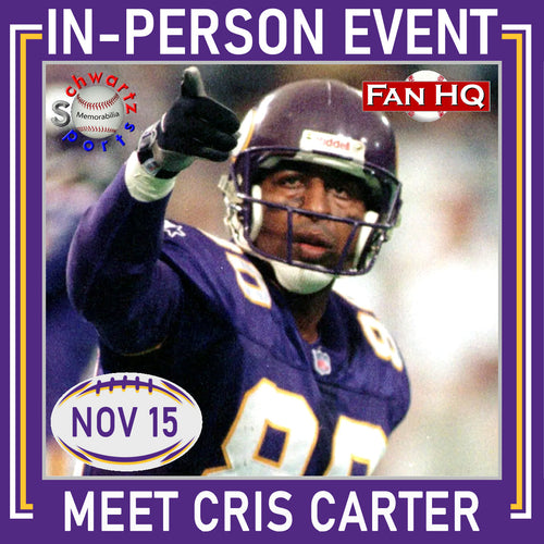 Meet CRIS CARTER at Fan HQ - Saturday, November 15!