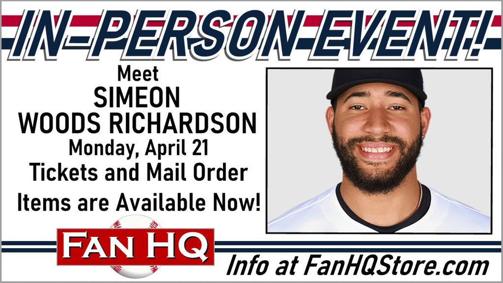Meet SIMEON WOODS RICHARDSON at Fan HQ - Monday, April 21!