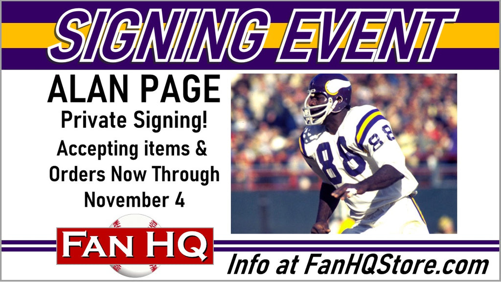 ALAN PAGE Private Signing - Items Due by 11/4 – Fan HQ